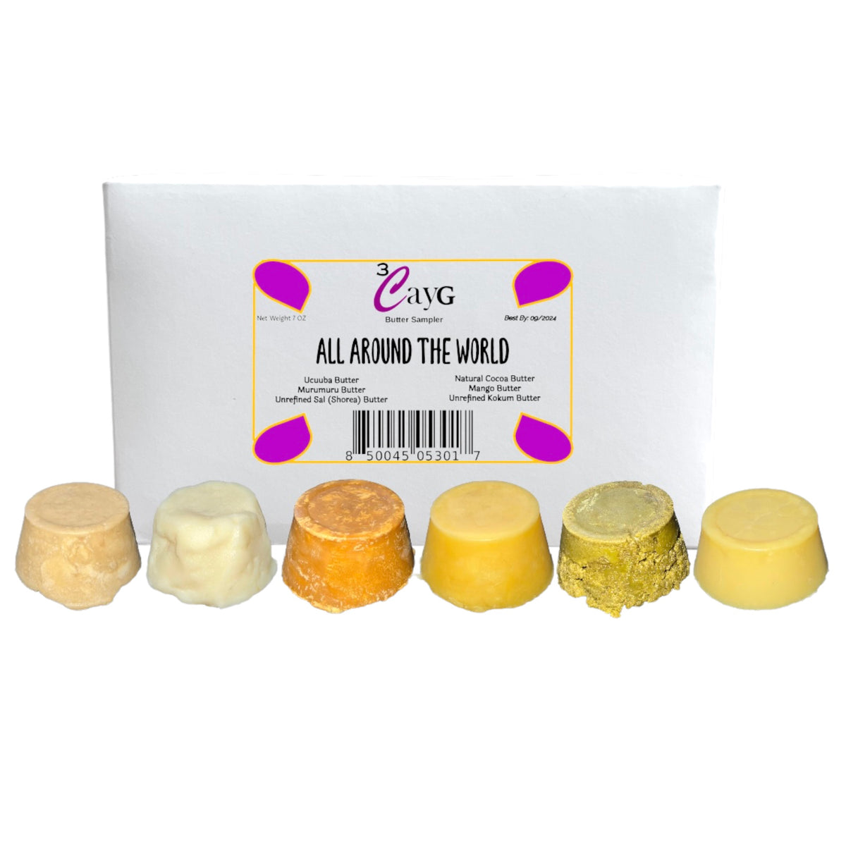 3CayG Butter Sampler Around The World | Natural Butters for Skin